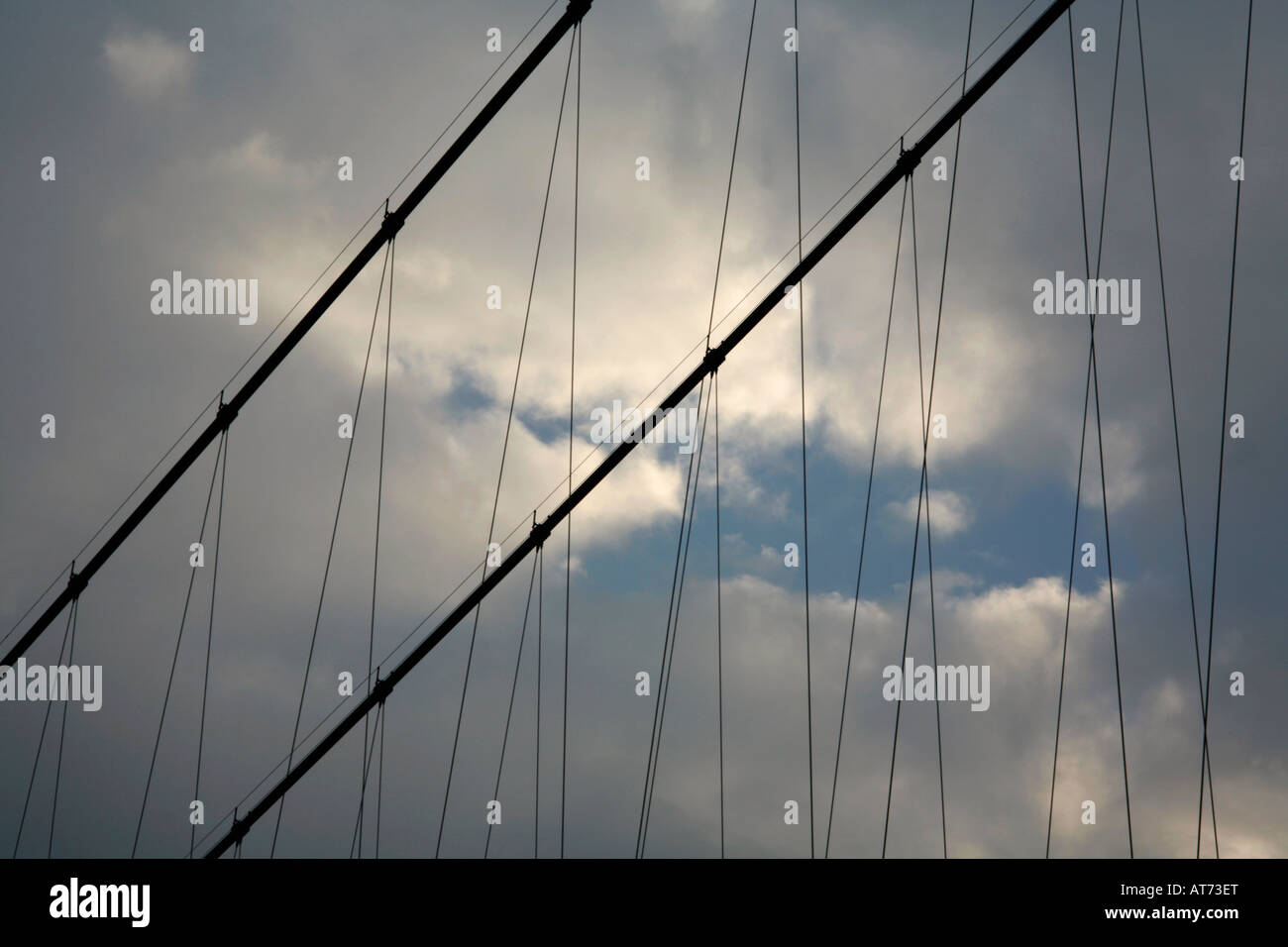 Suspension Cables of Humber Bridge North end October 2007 Stock Photo ...