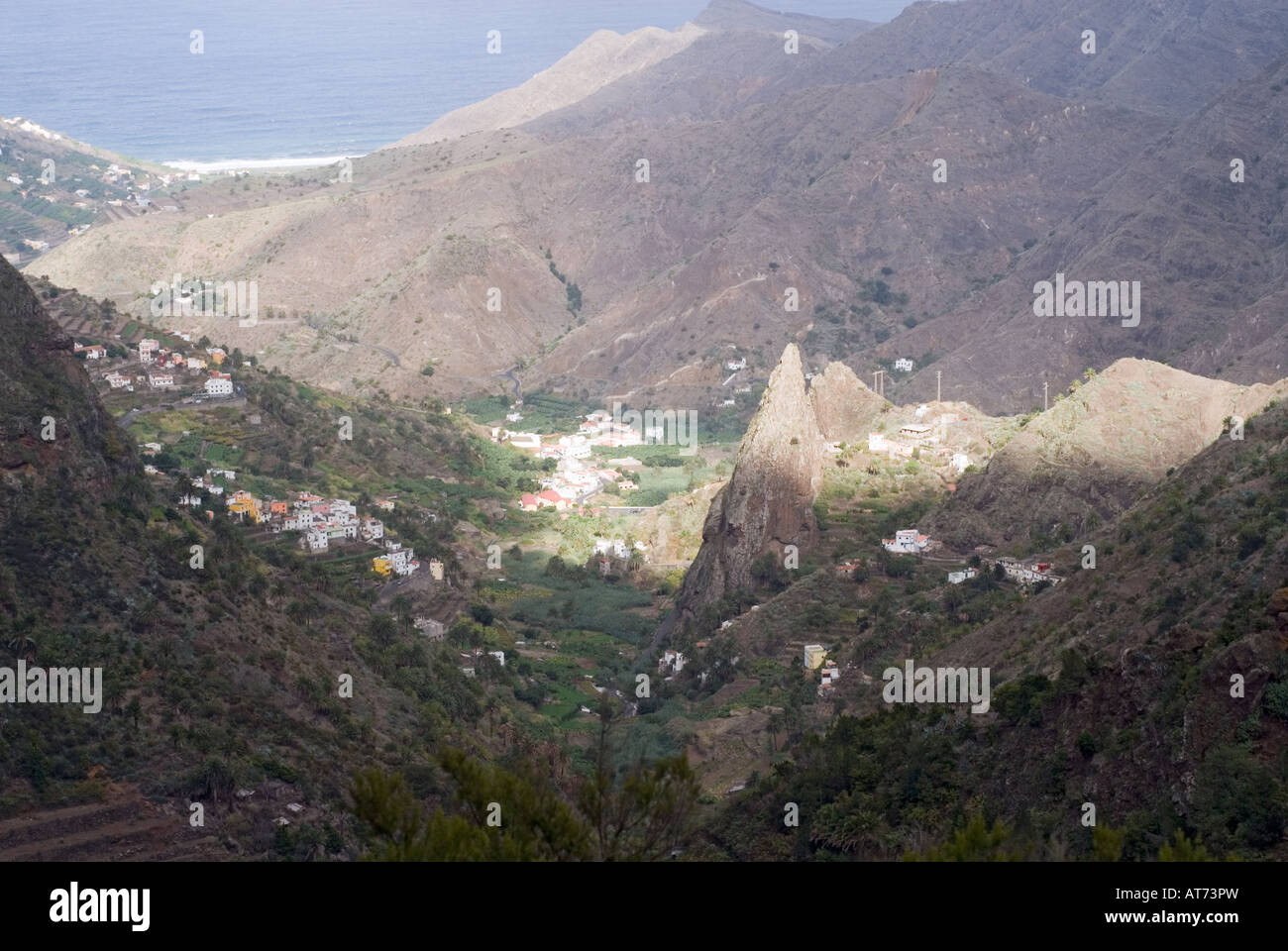 Valley of Hermigua La Gomera Stock Photo - Alamy