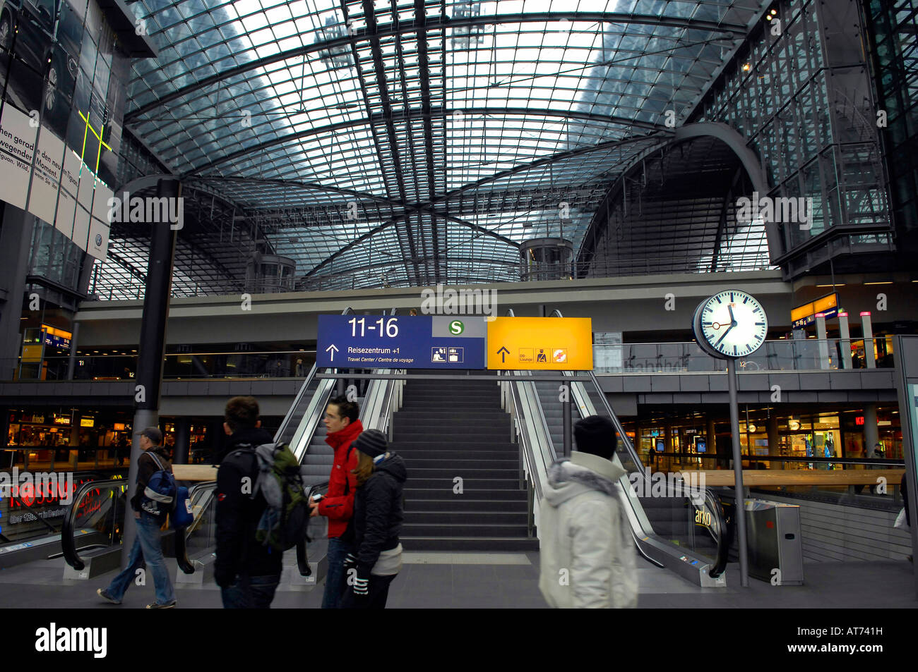 glass ceiling hauptbahnhof berlin main railway station DB deutschebahn ...