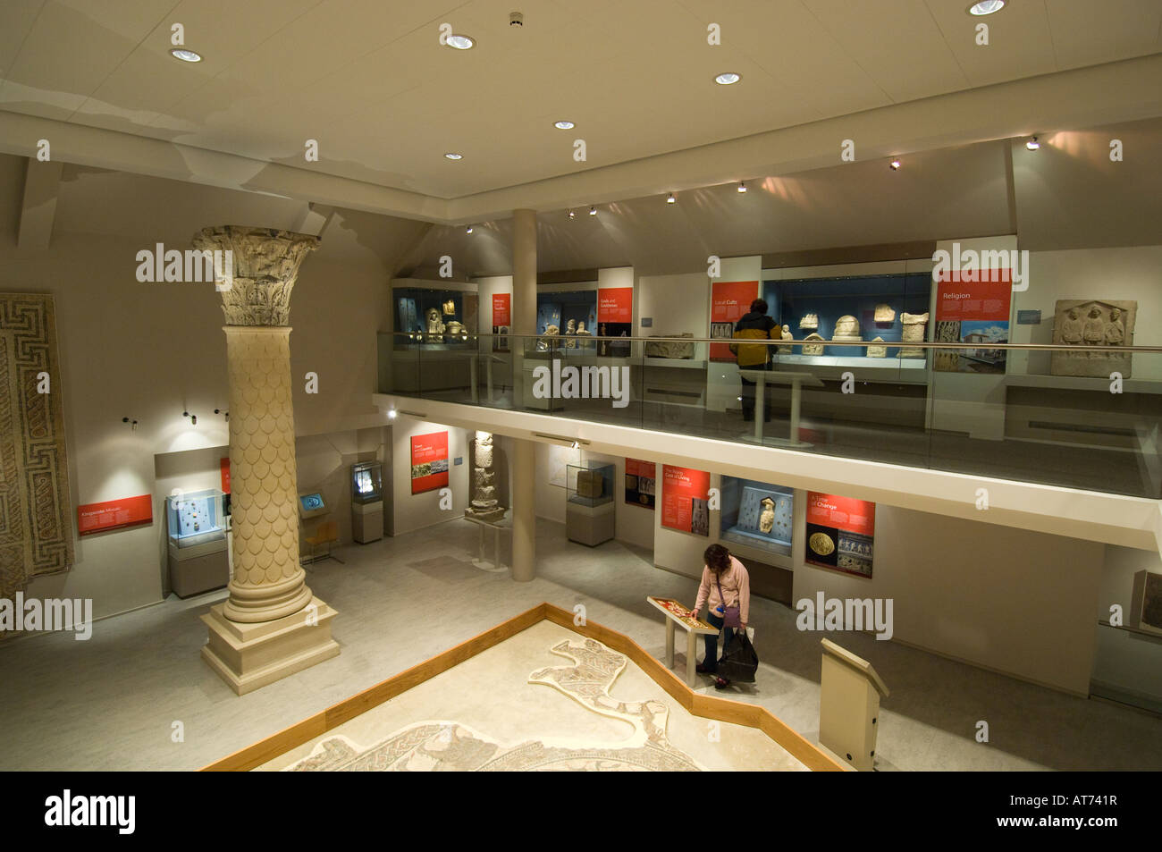 Visitors viewing exhibits at the Corinium museum in Cirecester ...