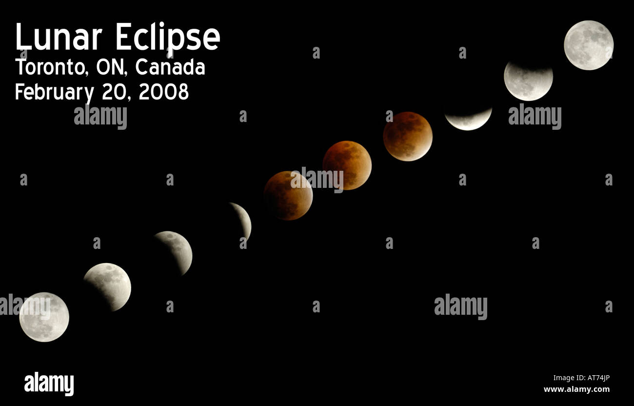 Lunar Eclipse Sequence Stock Photo - Alamy