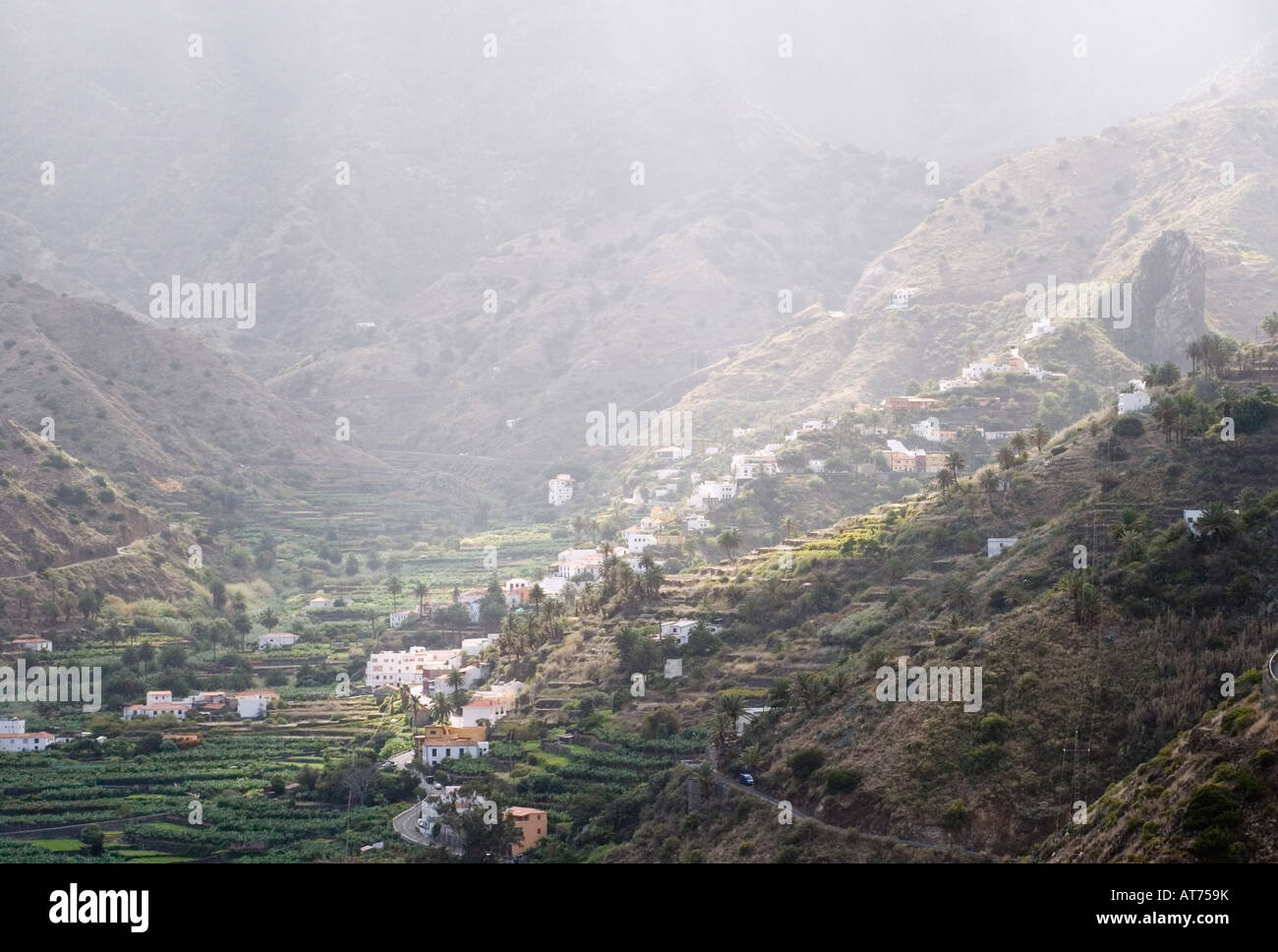 Valley of Hermigua La Gomera Stock Photo - Alamy