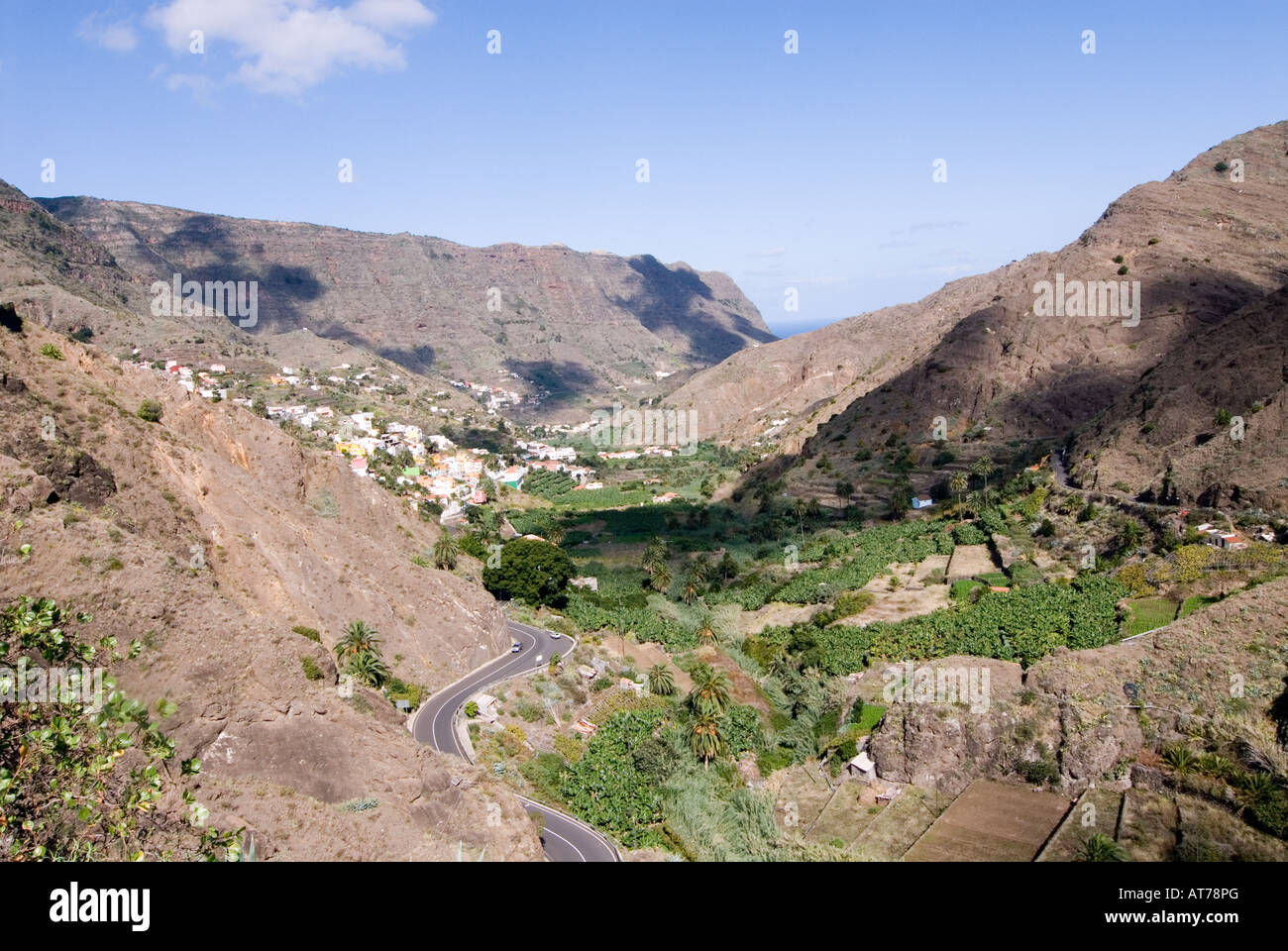 Valley of Hermigua La Gomera Stock Photo - Alamy