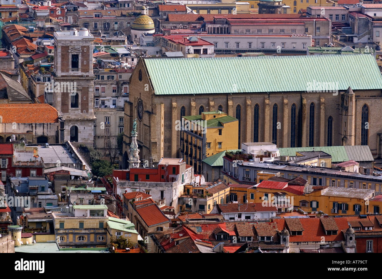 Napoli Naples Historical Center centre Santa Chiara Monastery Stock ...