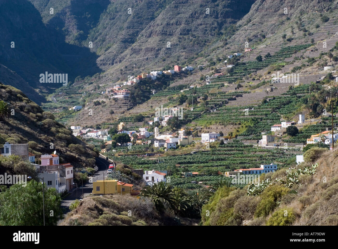 Valley of Hermigua La Gomera Stock Photo - Alamy