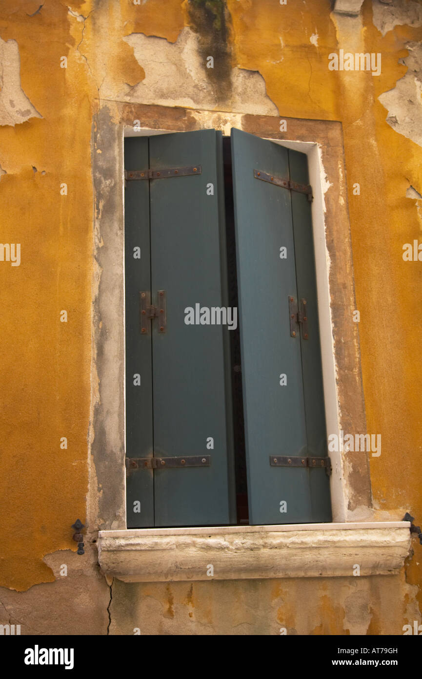Italian window shutters in Venice Stock Photo - Alamy