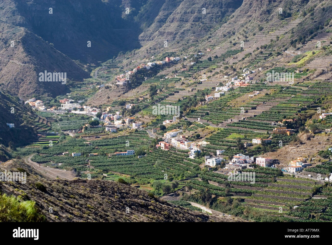 Valley of Hermigua La Gomera Stock Photo - Alamy