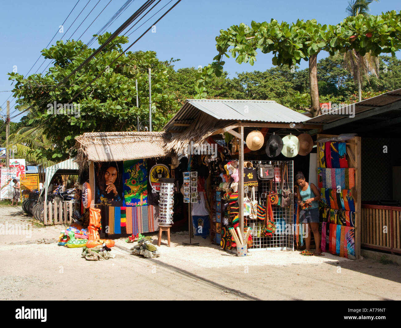 Costa Rica Caribbean Coast Puerto Viejo de Talamanca tourist shops in ...
