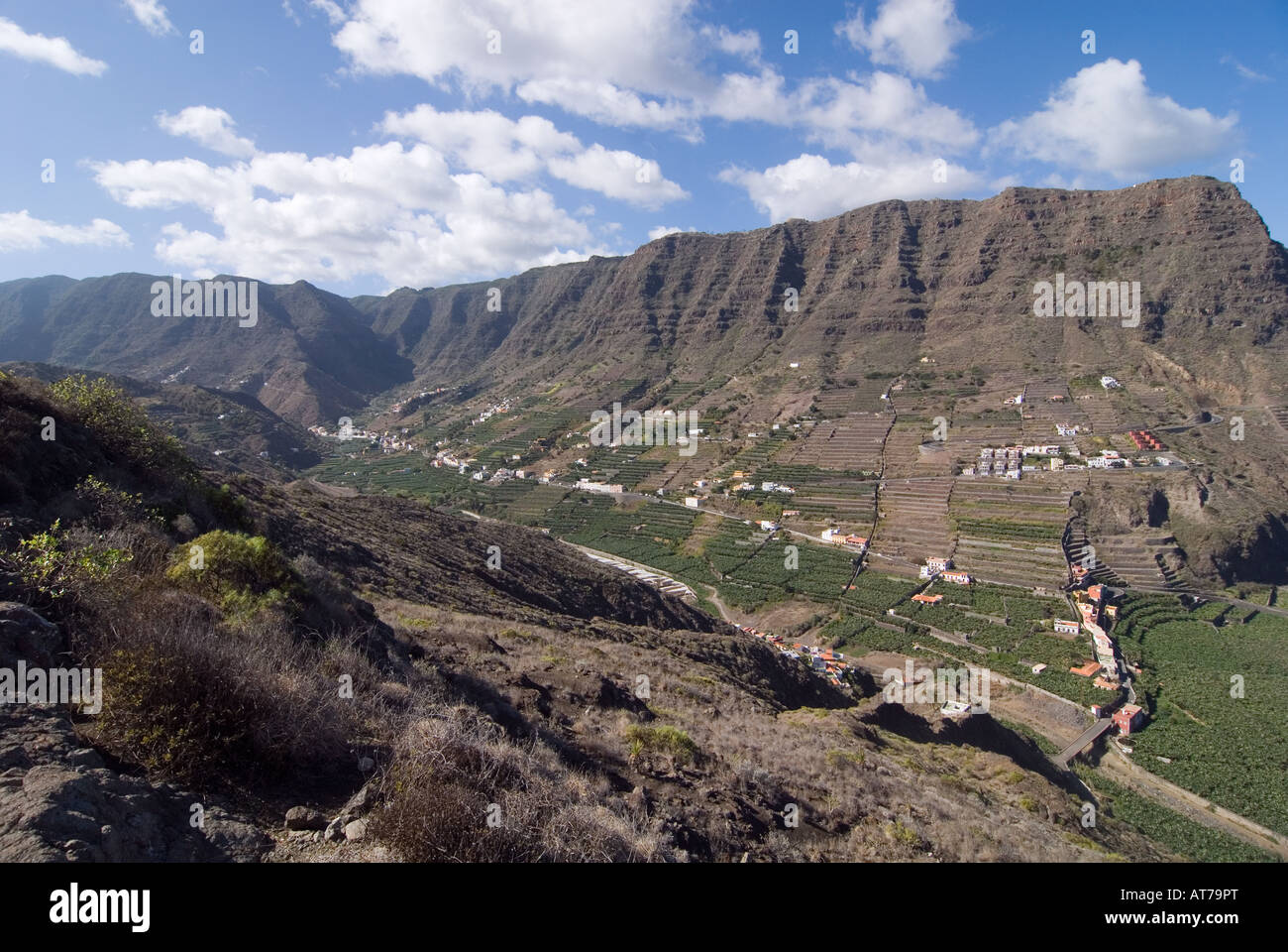 Valley of Hermigua La Gomera Stock Photo - Alamy