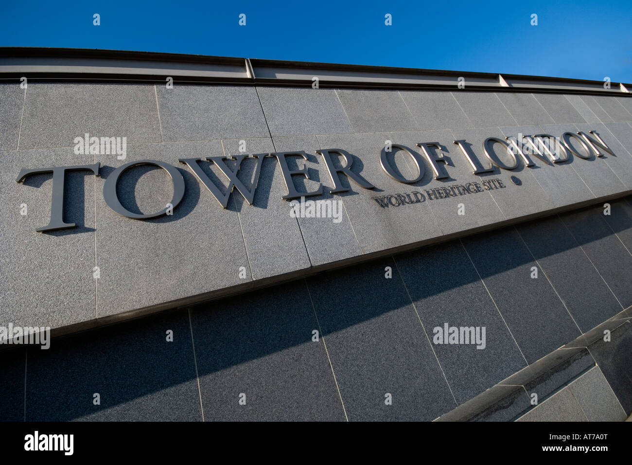 Tower of London wall sign, UK Stock Photo - Alamy