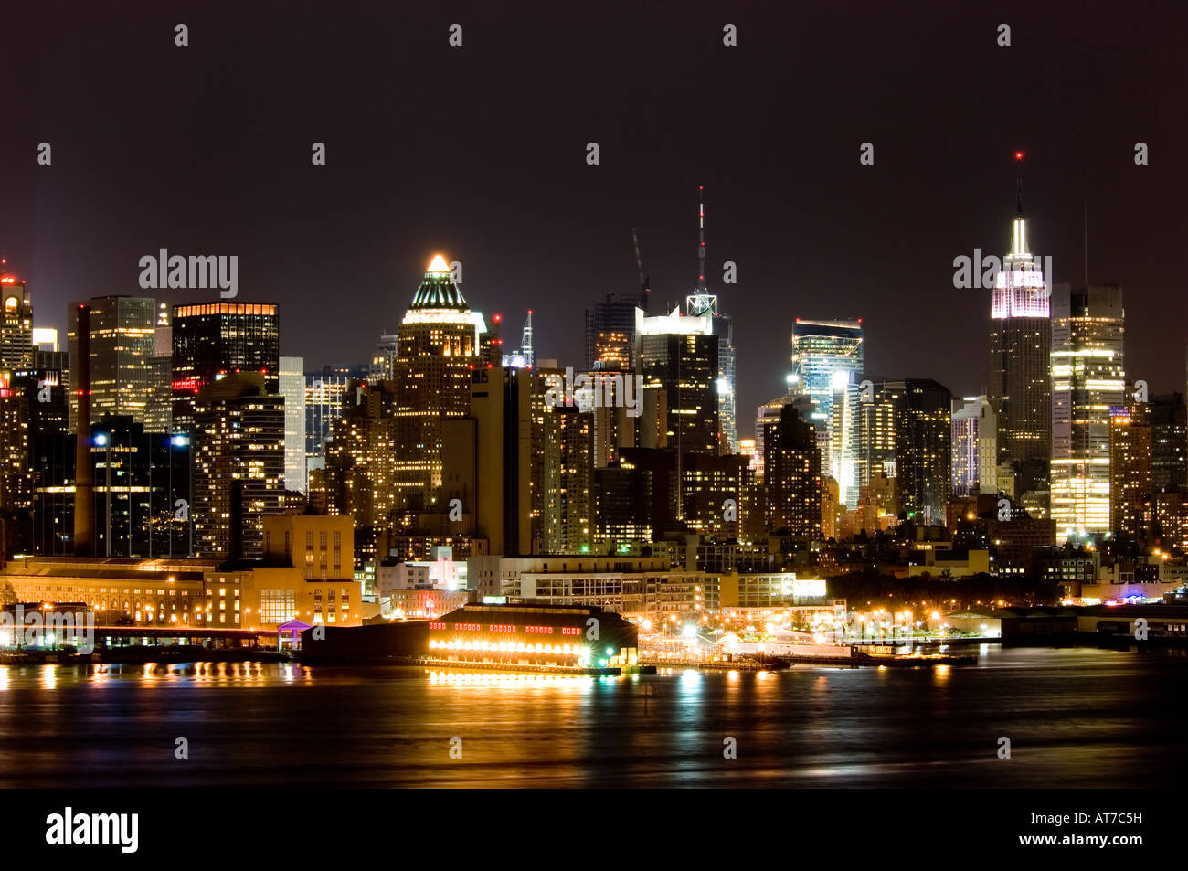 Manhattan at night Stock Photo - Alamy