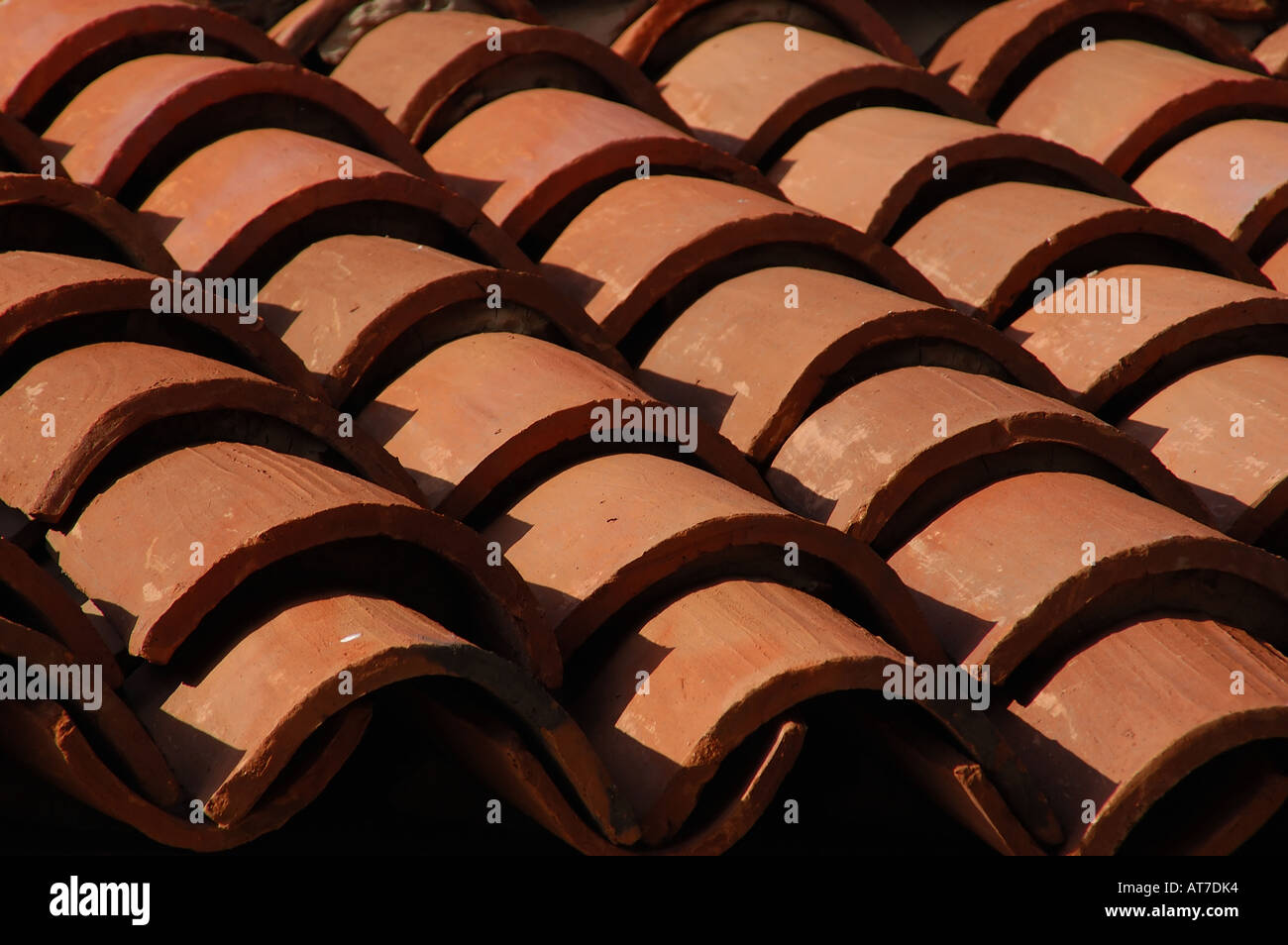 Red Adobe Tile Roof Stock Photo - Alamy