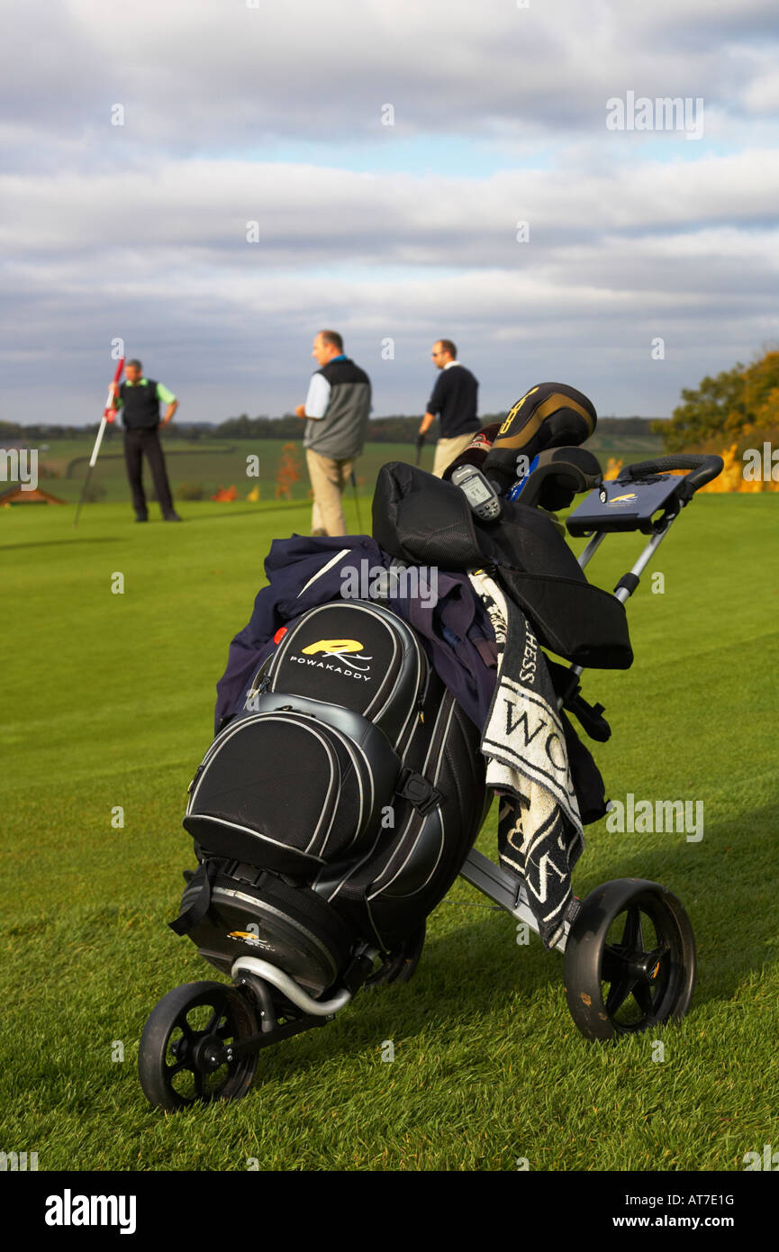 Golf cart on course Stock Photo - Alamy