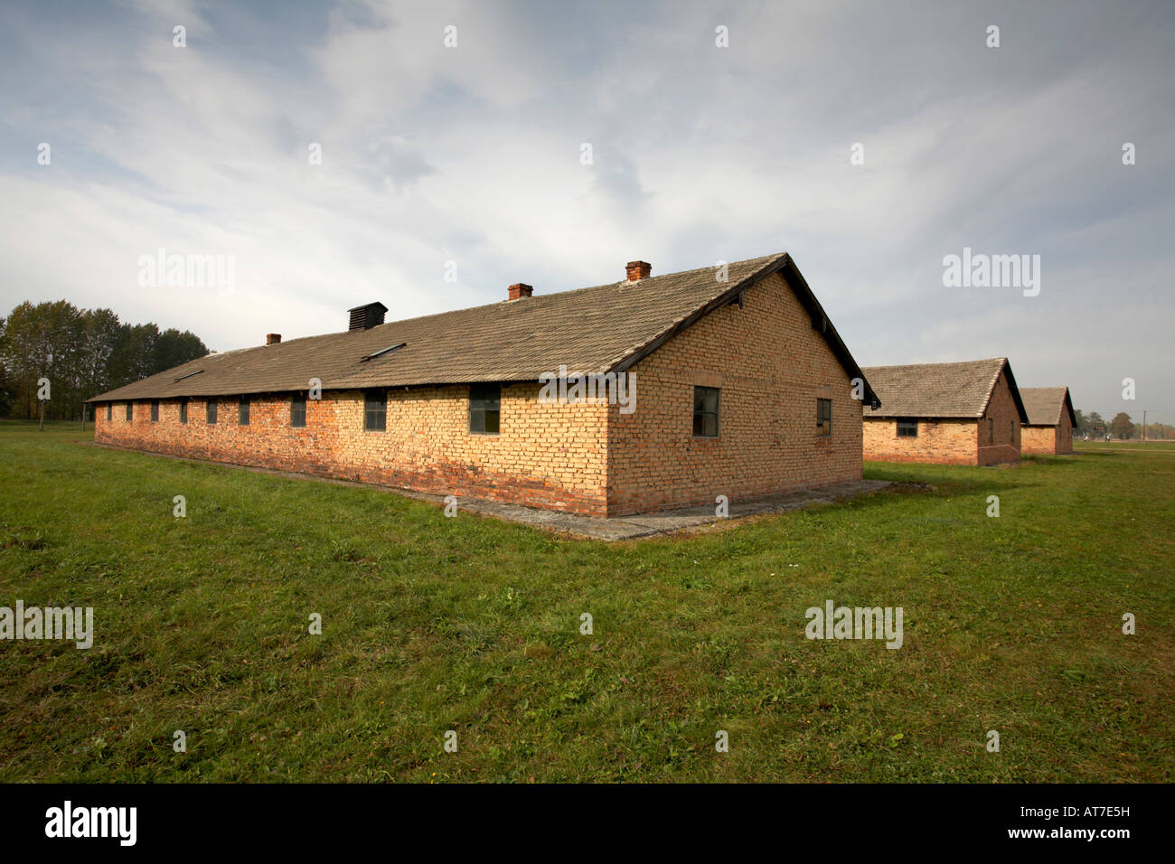 Auschwitz camp huts holocaust hi-res stock photography and images - Alamy