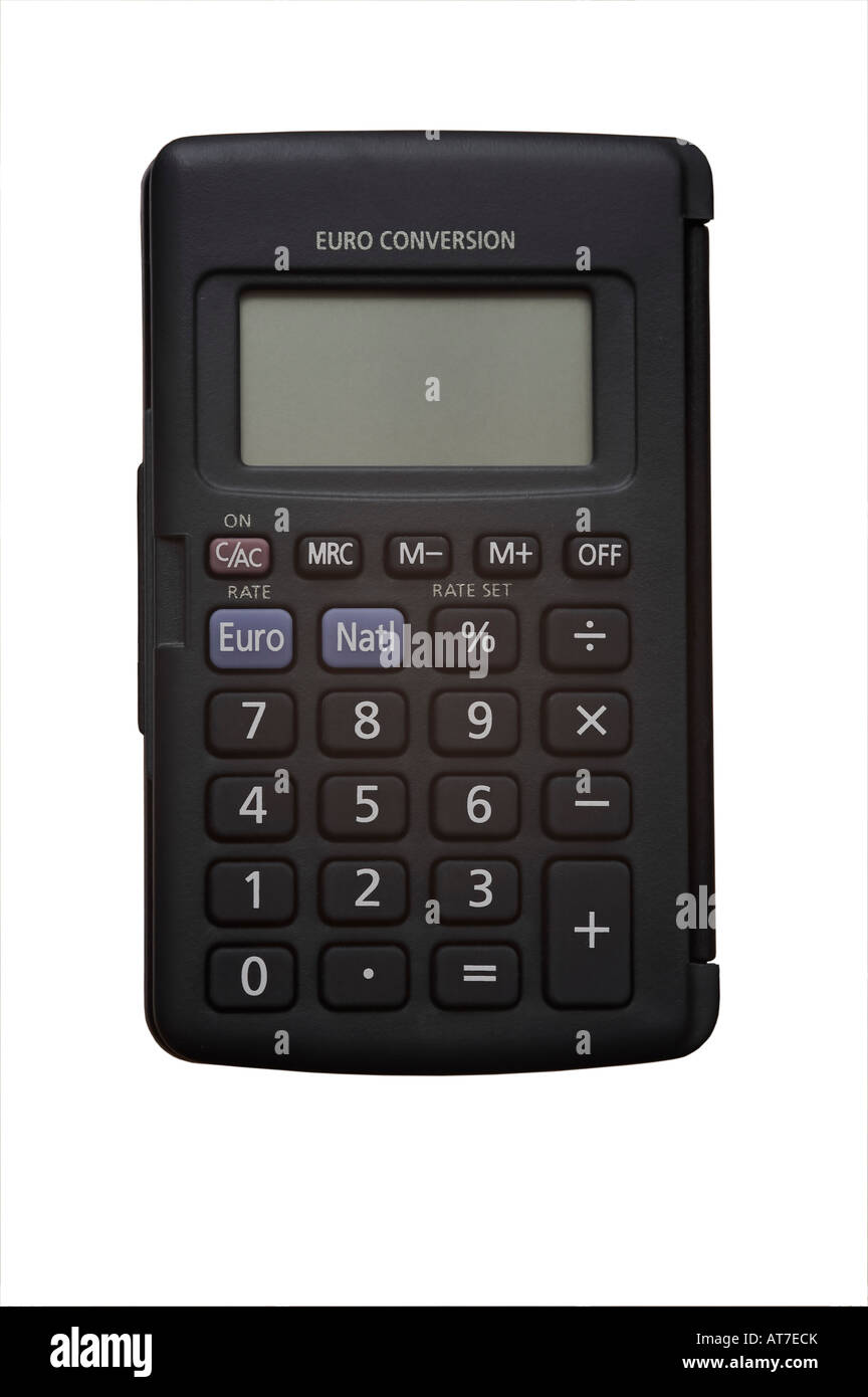Black digital calculator Cut Out Stock Images & Pictures - Alamy