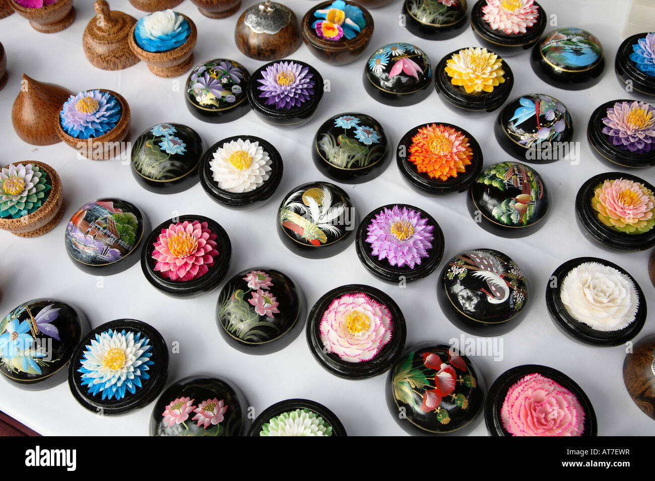 Thailand Ko Samui carved colorful soaps handicraft shopping Stock Photo ...