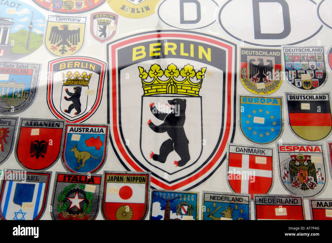 souvenir sticker badge berlin germany europe travel tourism Stock Photo ...