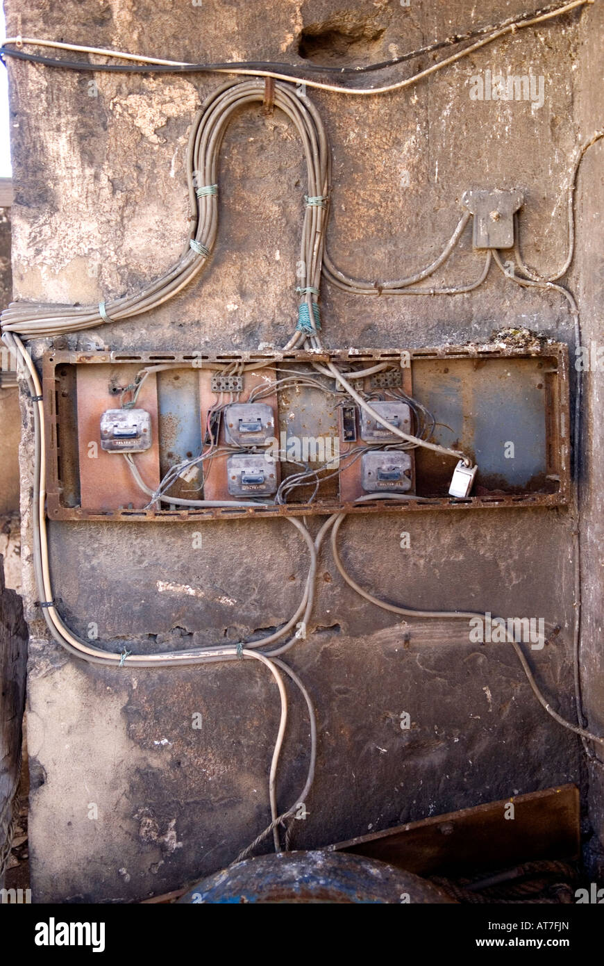 Electrical panel for bell ringing Stock Photo - Alamy