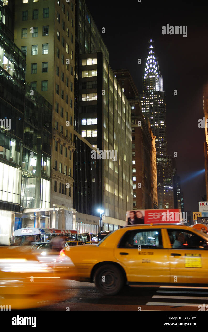 yellow cabs in manhattan Stock Photo - Alamy