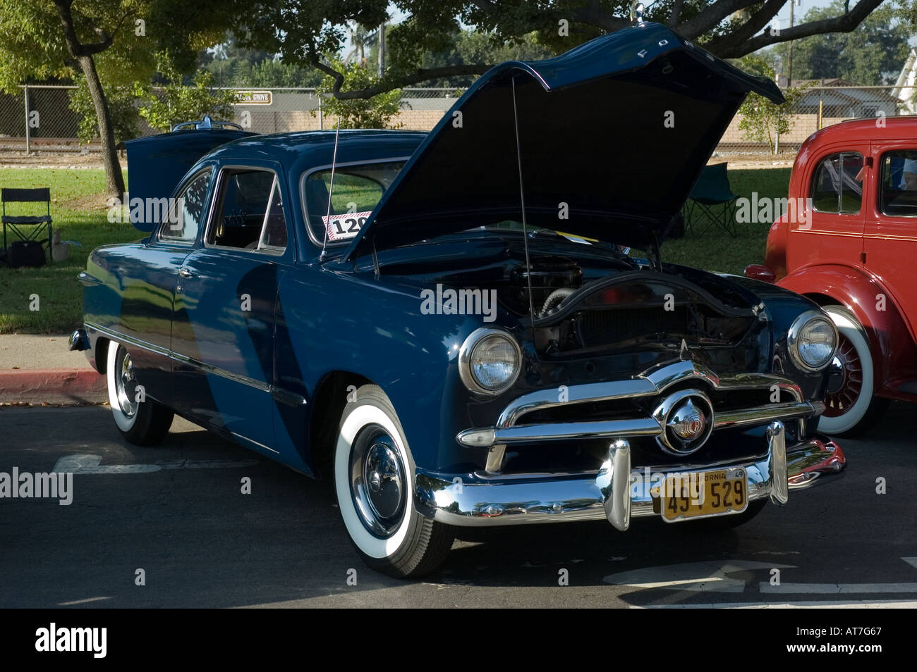 Los Angeles California car show antique customized 1949 49 Ford Coupe ...