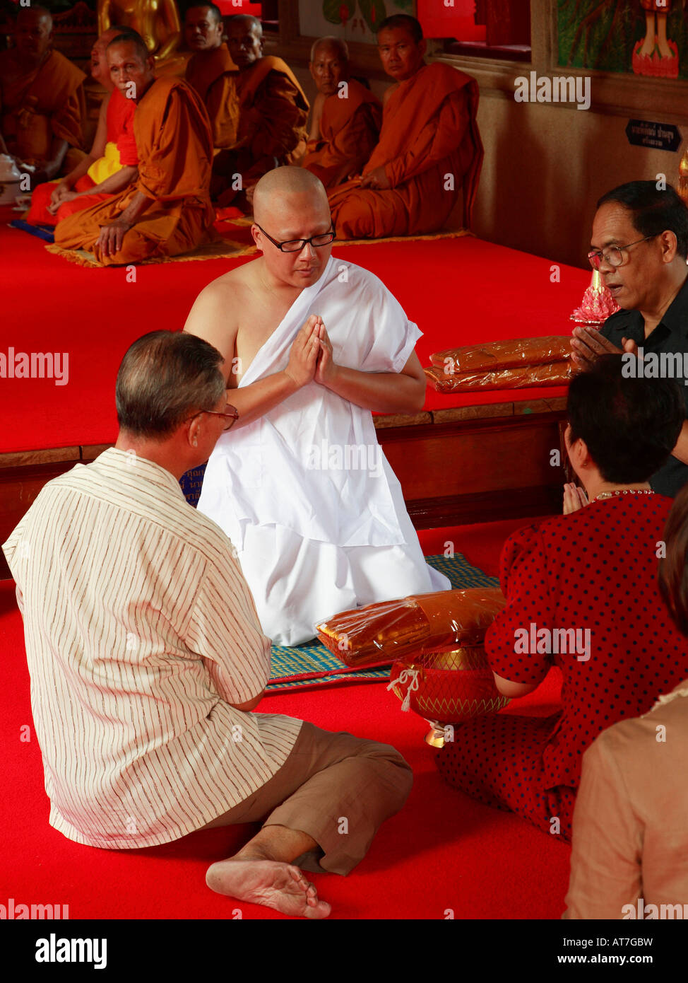 Thailand Phetchaburi buddhist monk ordination ceremony Stock Photo - Alamy