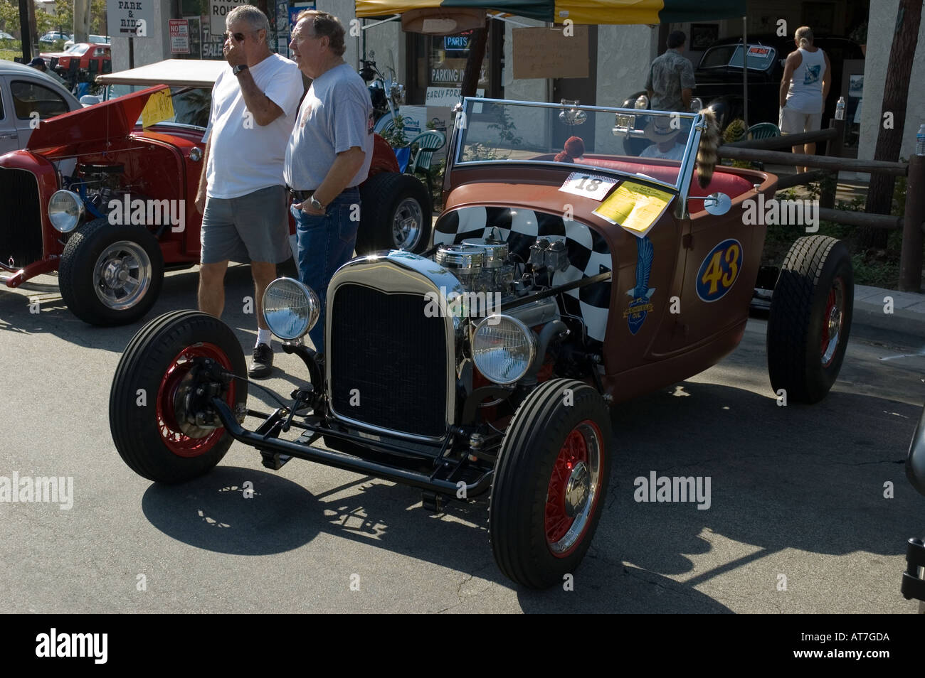 Los Angeles California car show antique customized Ford Roadster coupe ...