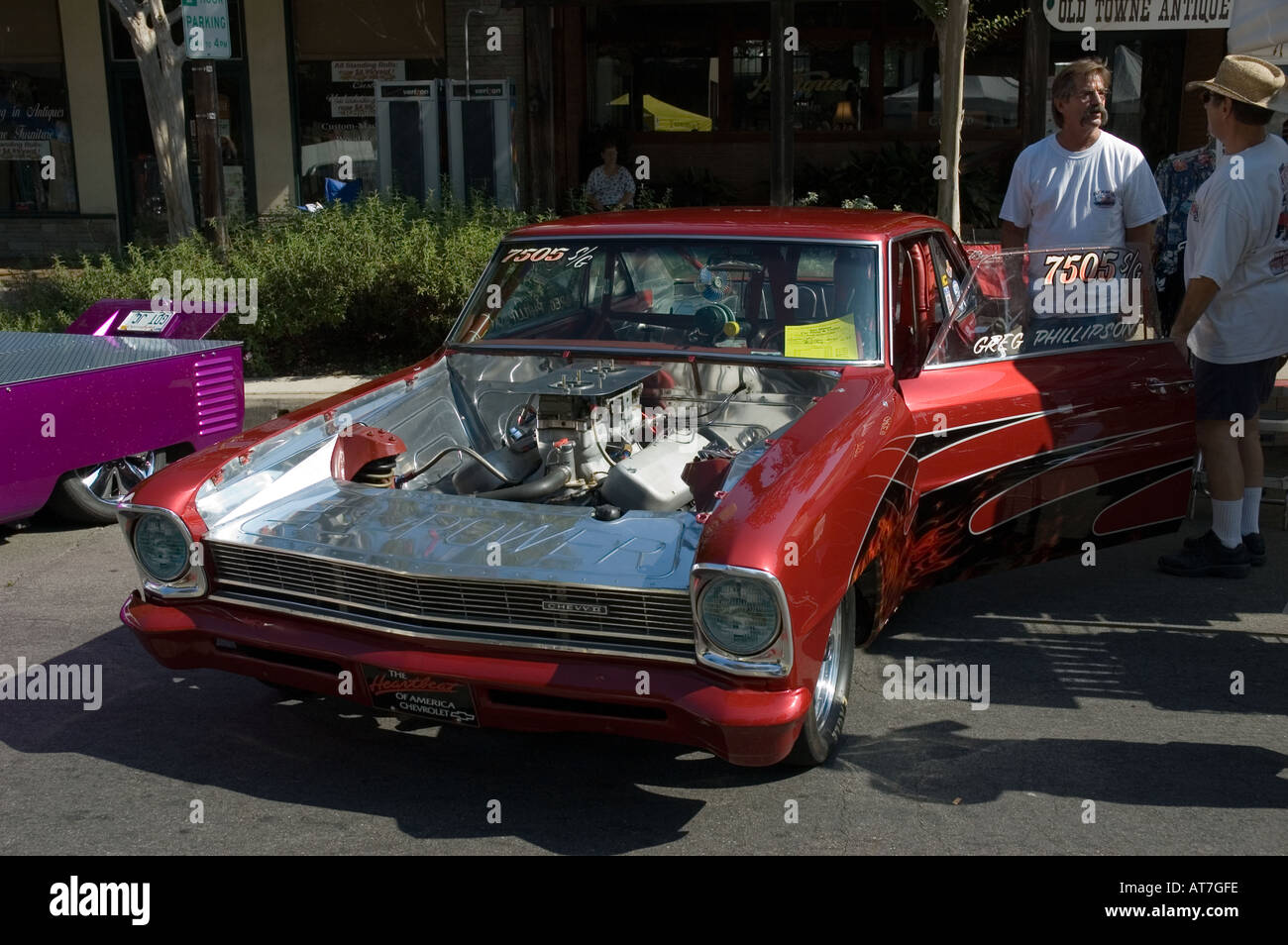 Los Angeles California car show antique customized Chevrolet Chevy II 2 ...