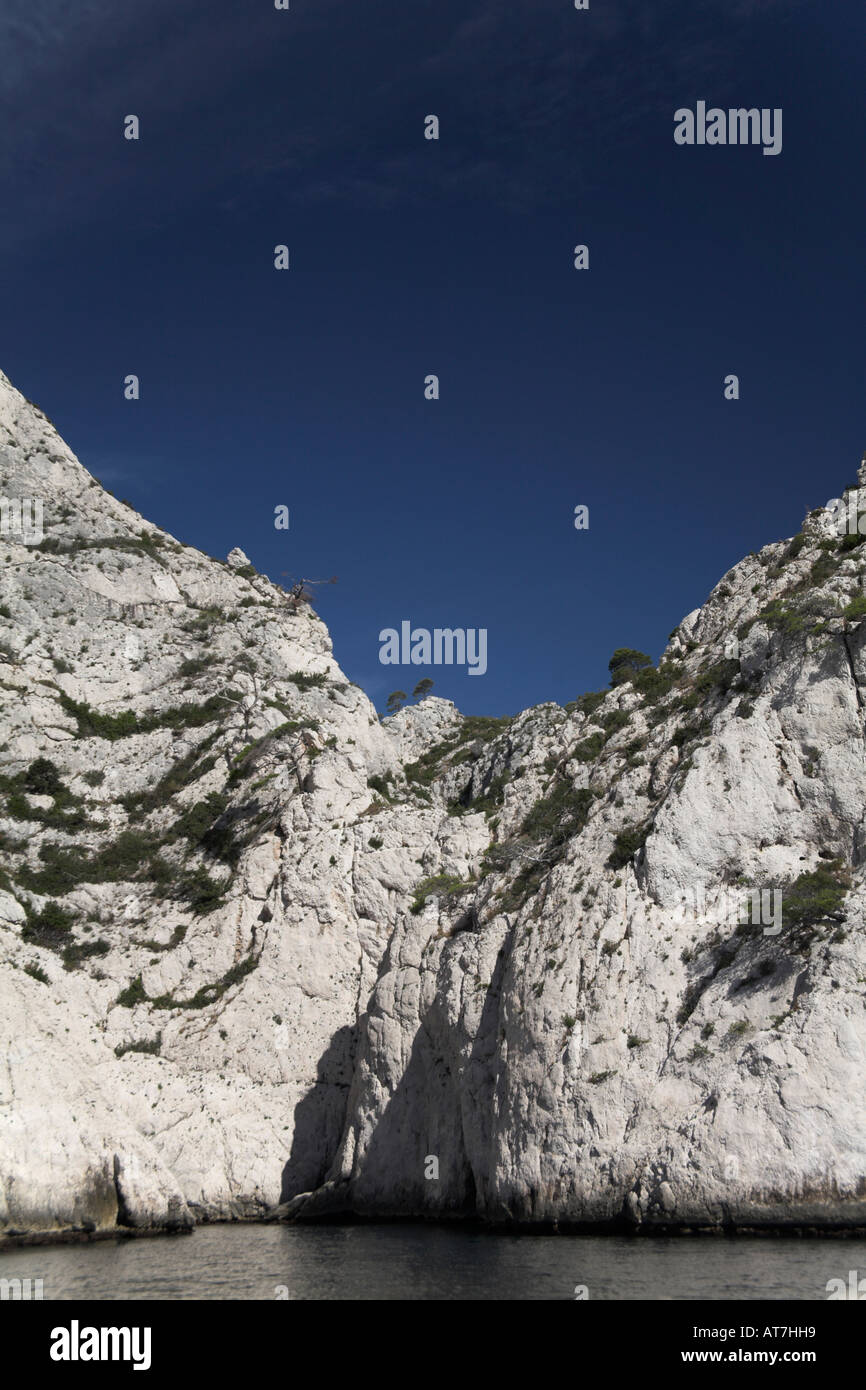 Stock photograph of the Calanques limestone cliffs between Cassis and ...