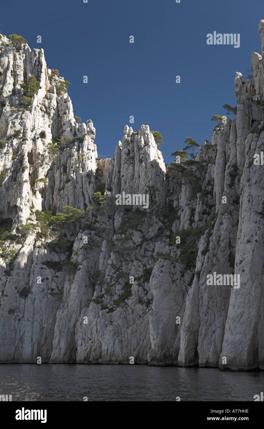 Stock photograph of the Calanques limestone cliffs between Cassis and ...