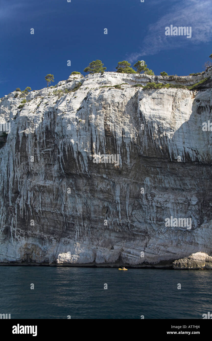 Stock photograph of the Calanques limestone cliffs between Cassis and ...