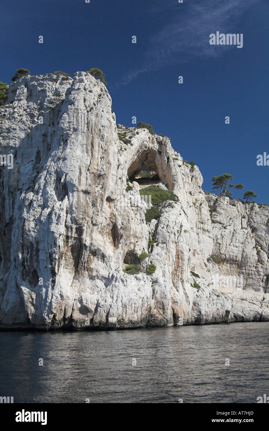 Stock photograph of the Calanques limestone cliffs between Cassis and ...