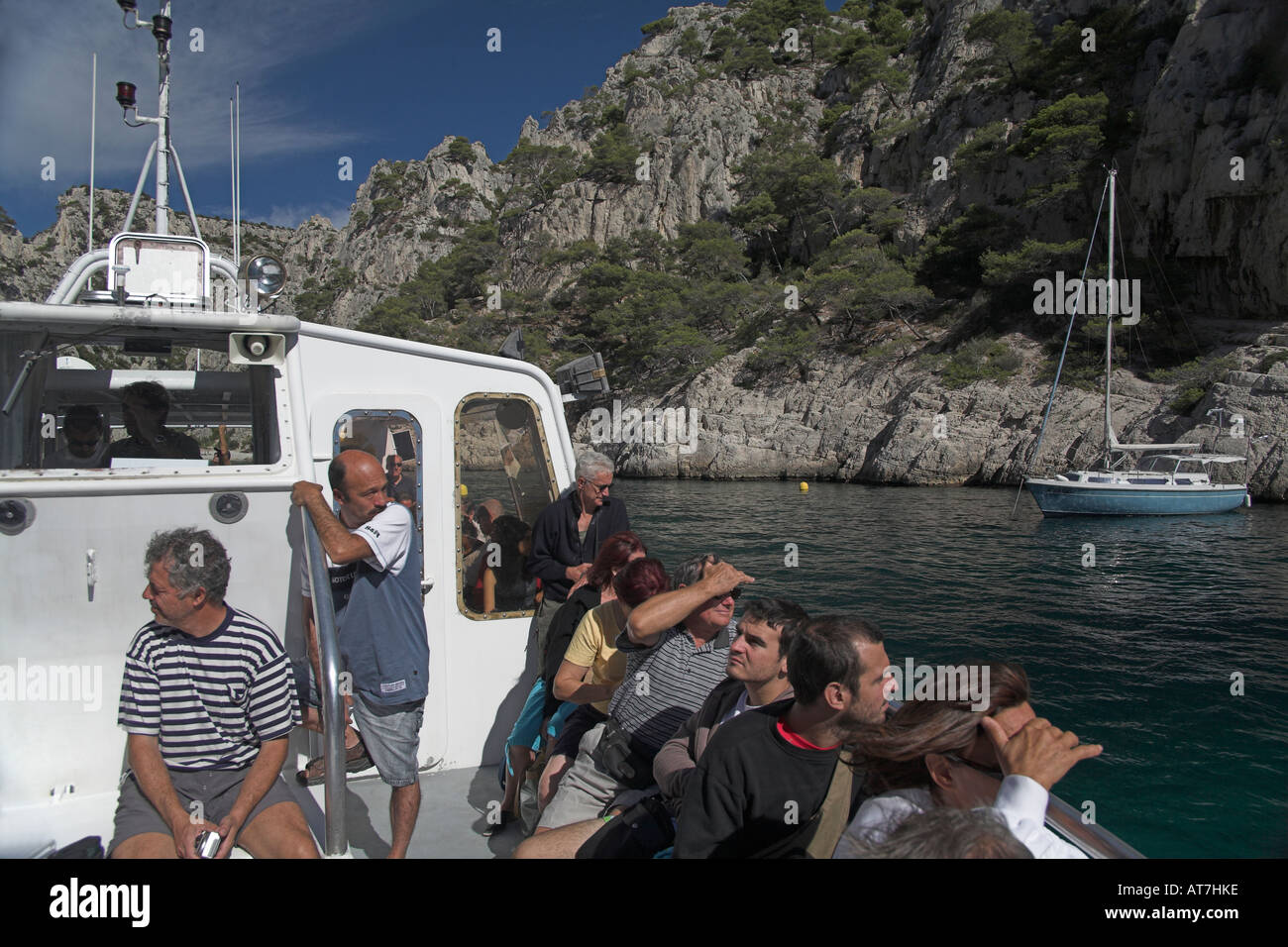 Boat trip to the Calanques limestone cliffs between Cassis and ...