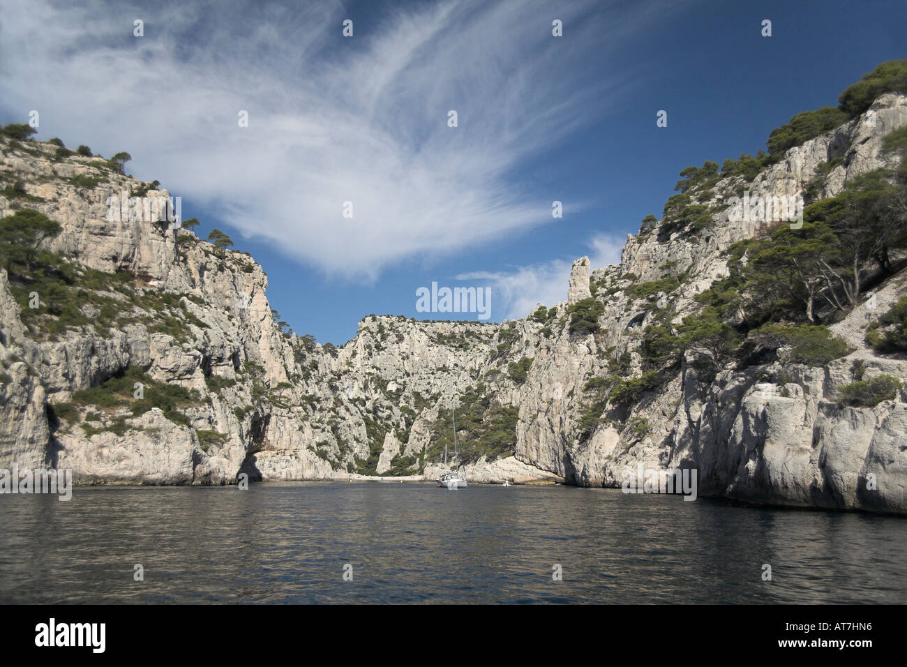 Calanque d'En Vau Calanques limestone cliffs between Cassis and ...