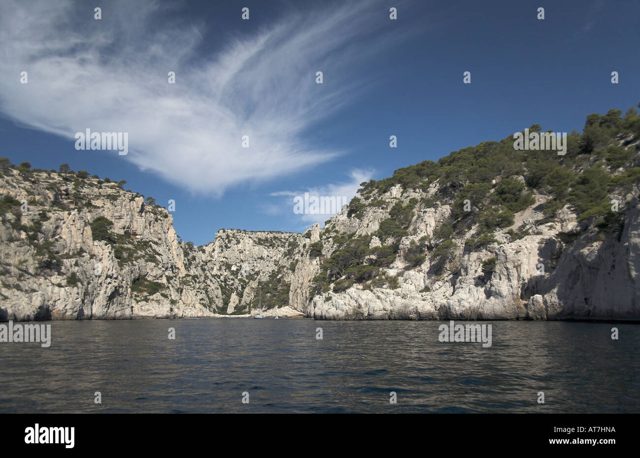 Calanque d'En Vau Calanques limestone cliffs between Cassis and ...