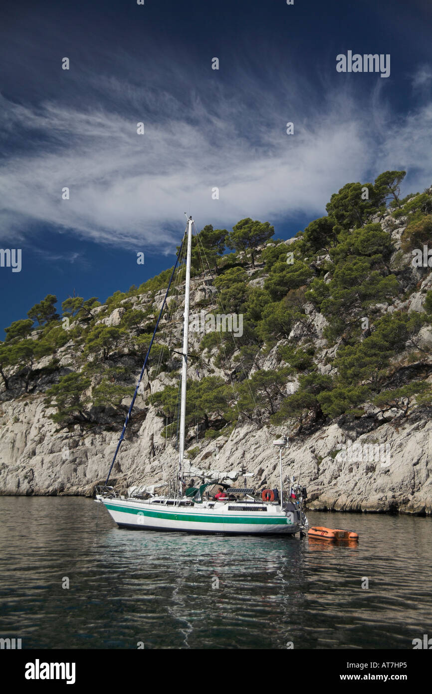 Stock photograph of Calanques limestone cliffs between Cassis and ...