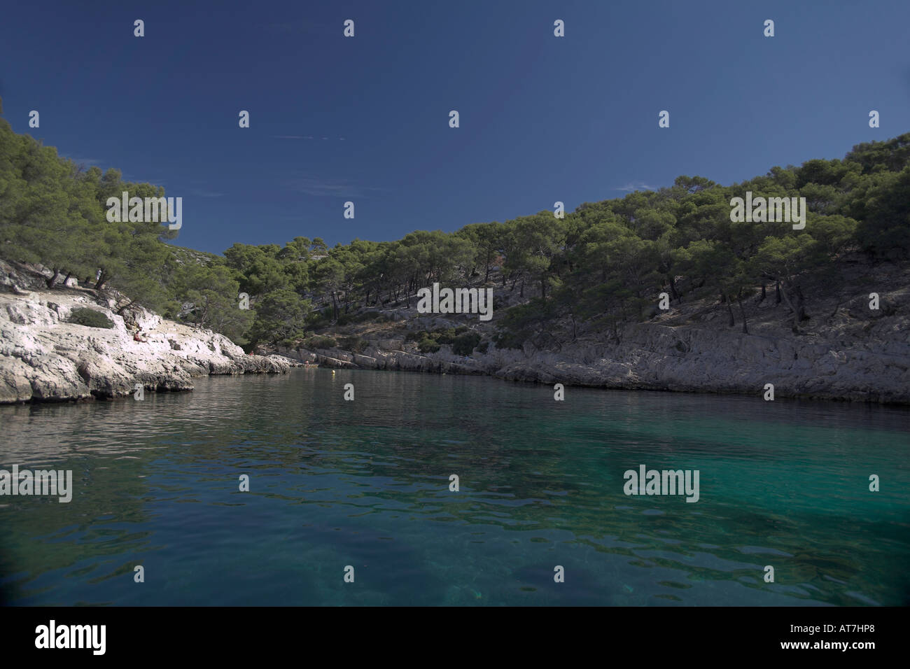 Stock photograph of Calanques limestone cliffs between Cassis and ...