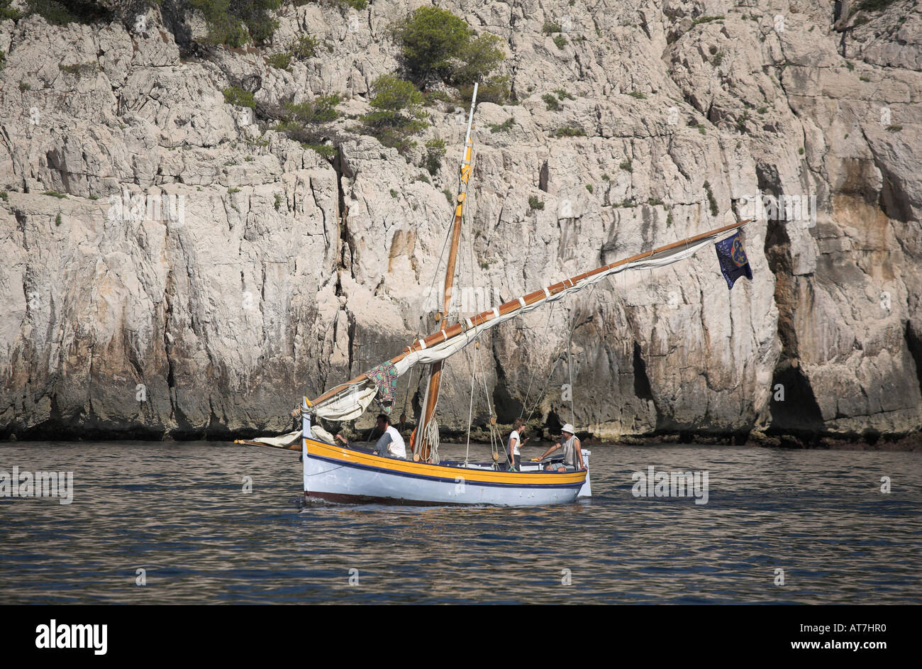 Stock photograph of Calanques limestone cliffs between Cassis and ...