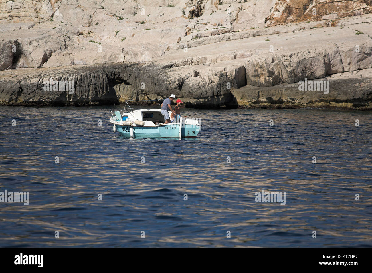 Stock photograph of Calanques limestone cliffs between Cassis and ...