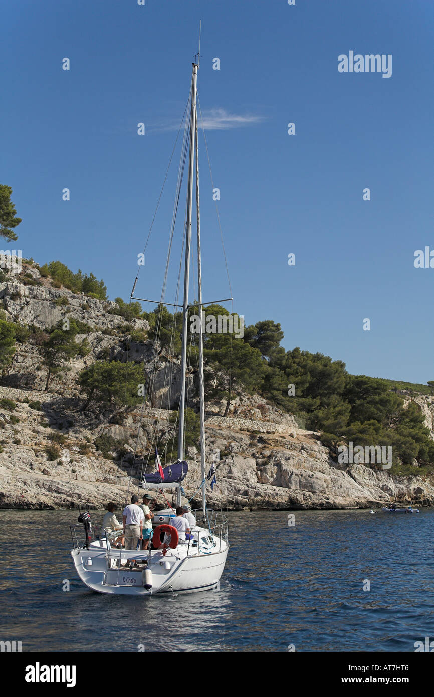 Stock photograph of Calanques limestone cliffs between Cassis and ...