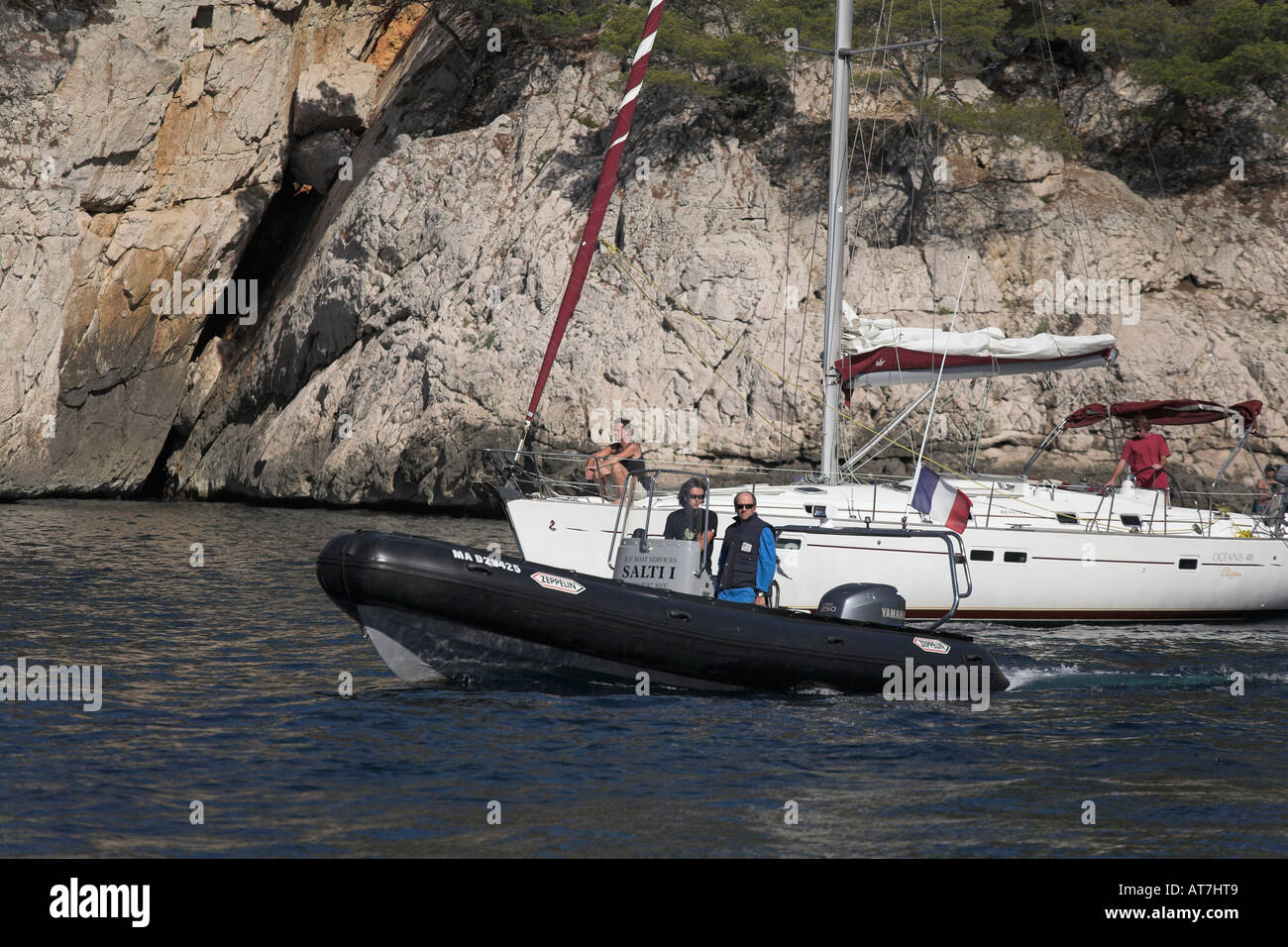 Stock photograph of Calanques limestone cliffs between Cassis and ...