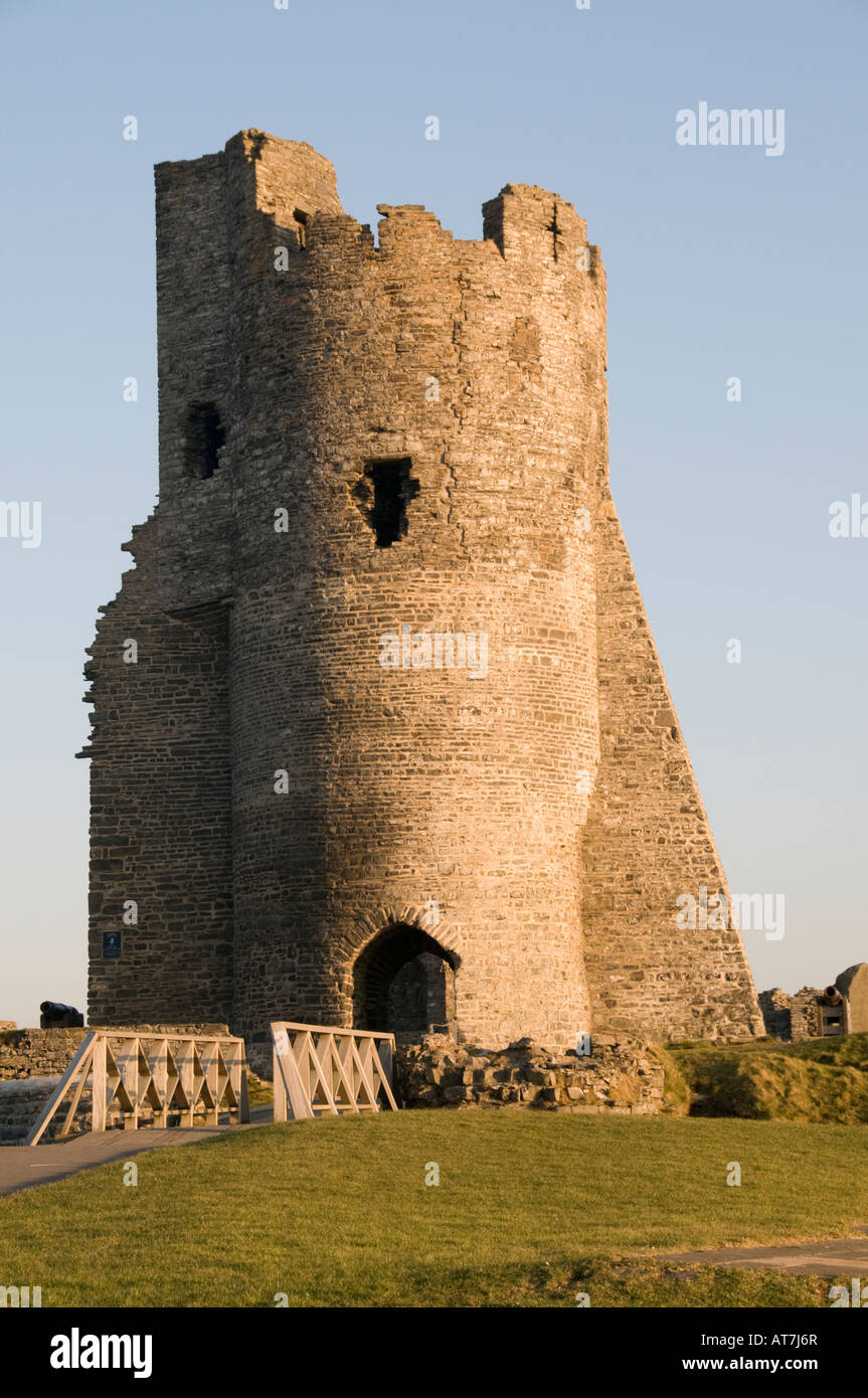 The ruined single tower of Aberystwyth castle - built by Edward 1st ...
