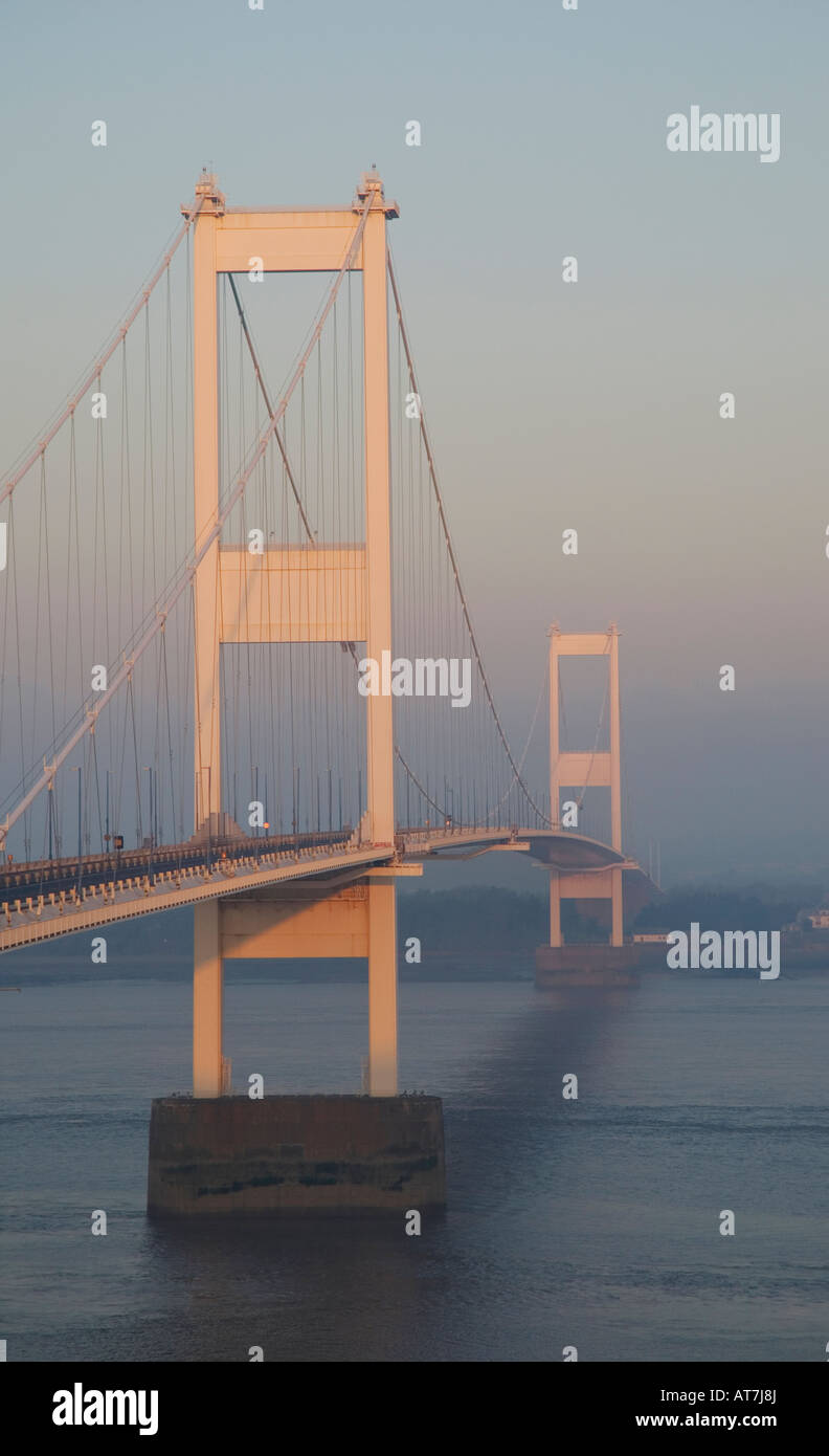 Sunrise at the Severn Bridge Aust Bristol England Stock Photo - Alamy