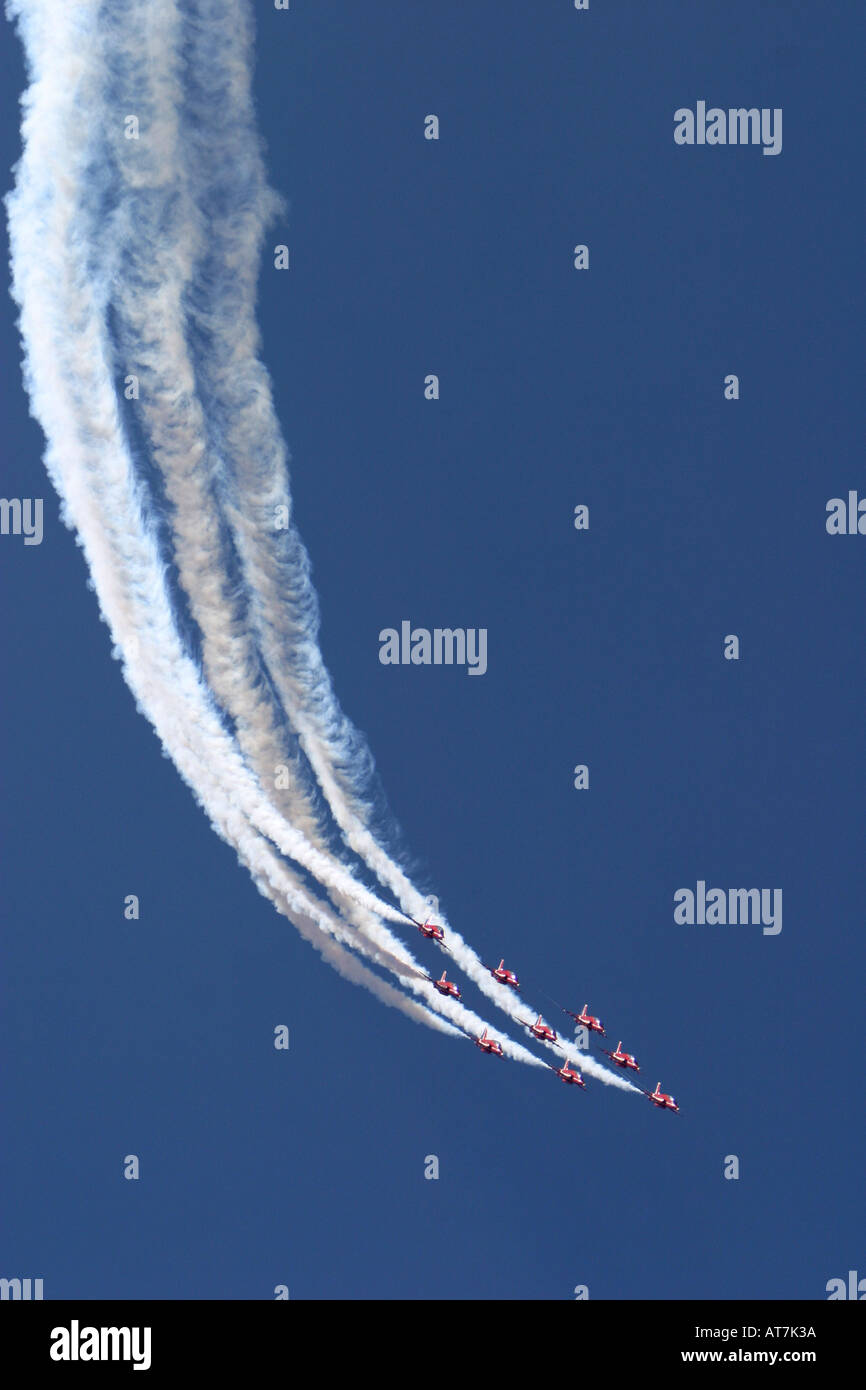 The famous Red Arrows aerobatic display team in action Stock Photo - Alamy