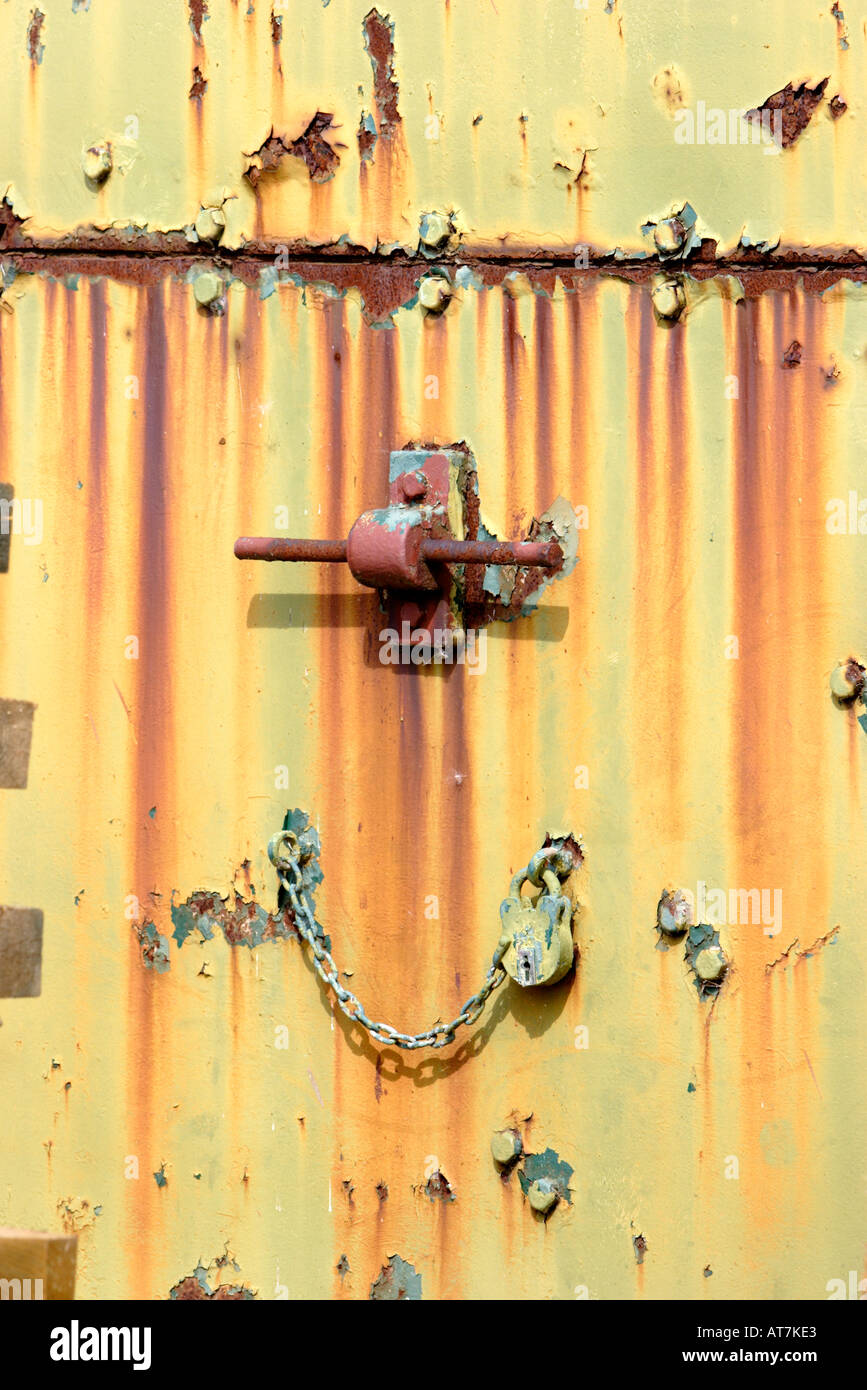 Rusty hangar door Stock Photo - Alamy