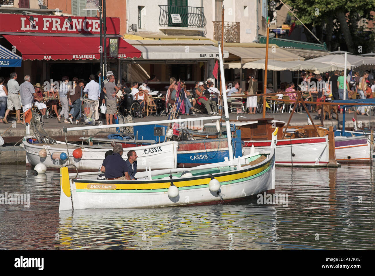 Stock photograph of Cassis harbour and fishing boats Stock Photo - Alamy
