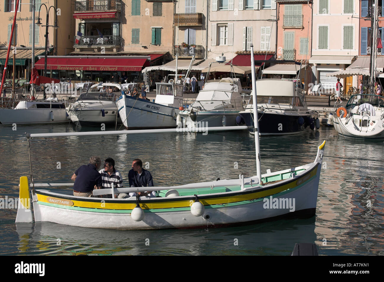Stock photograph of Cassis harbour and fishing boats Stock Photo - Alamy