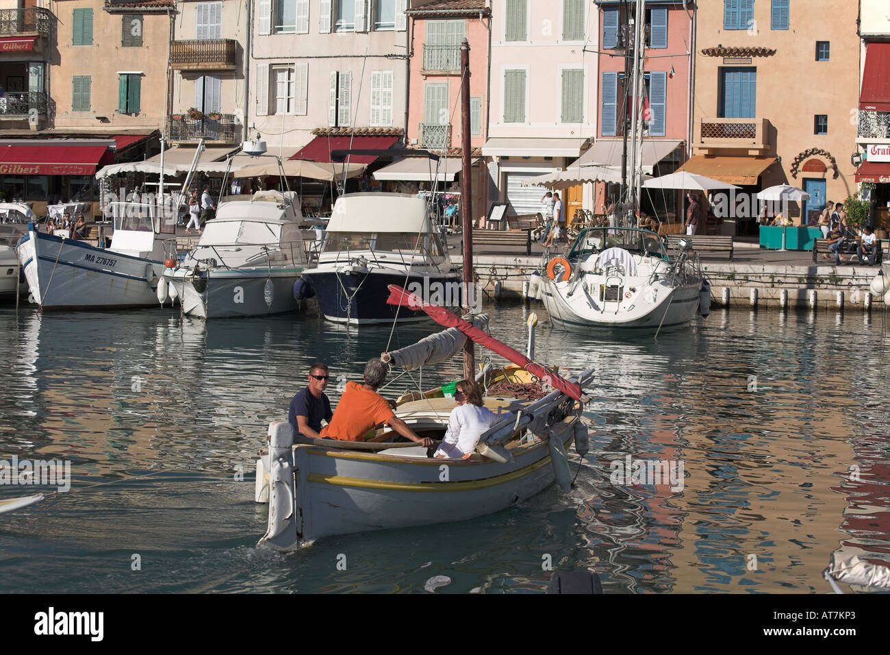 Stock photograph of Cassis harbour and fishing boats Stock Photo - Alamy