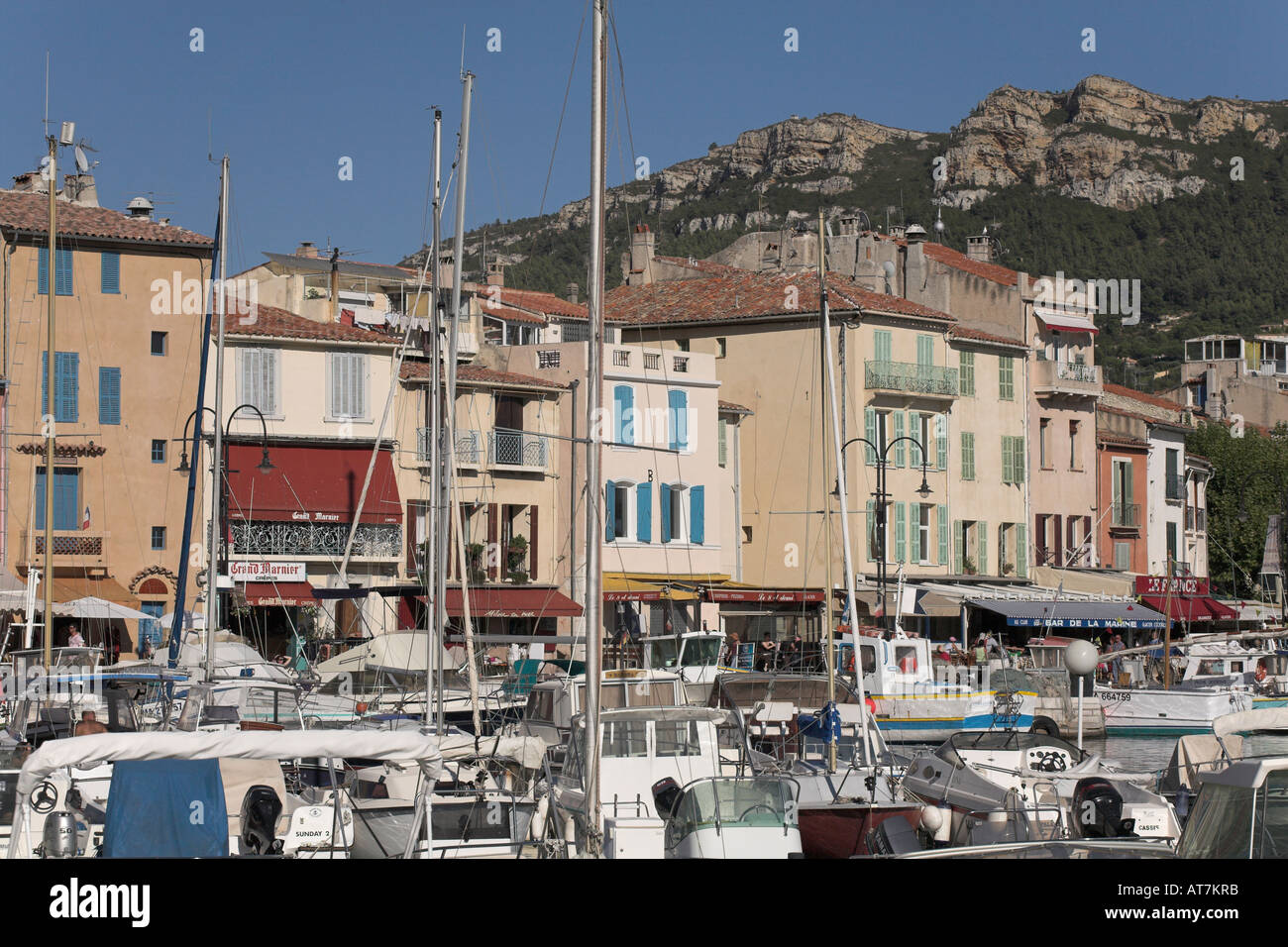Stock photograph of Cassis harbour and fishing boats Stock Photo - Alamy