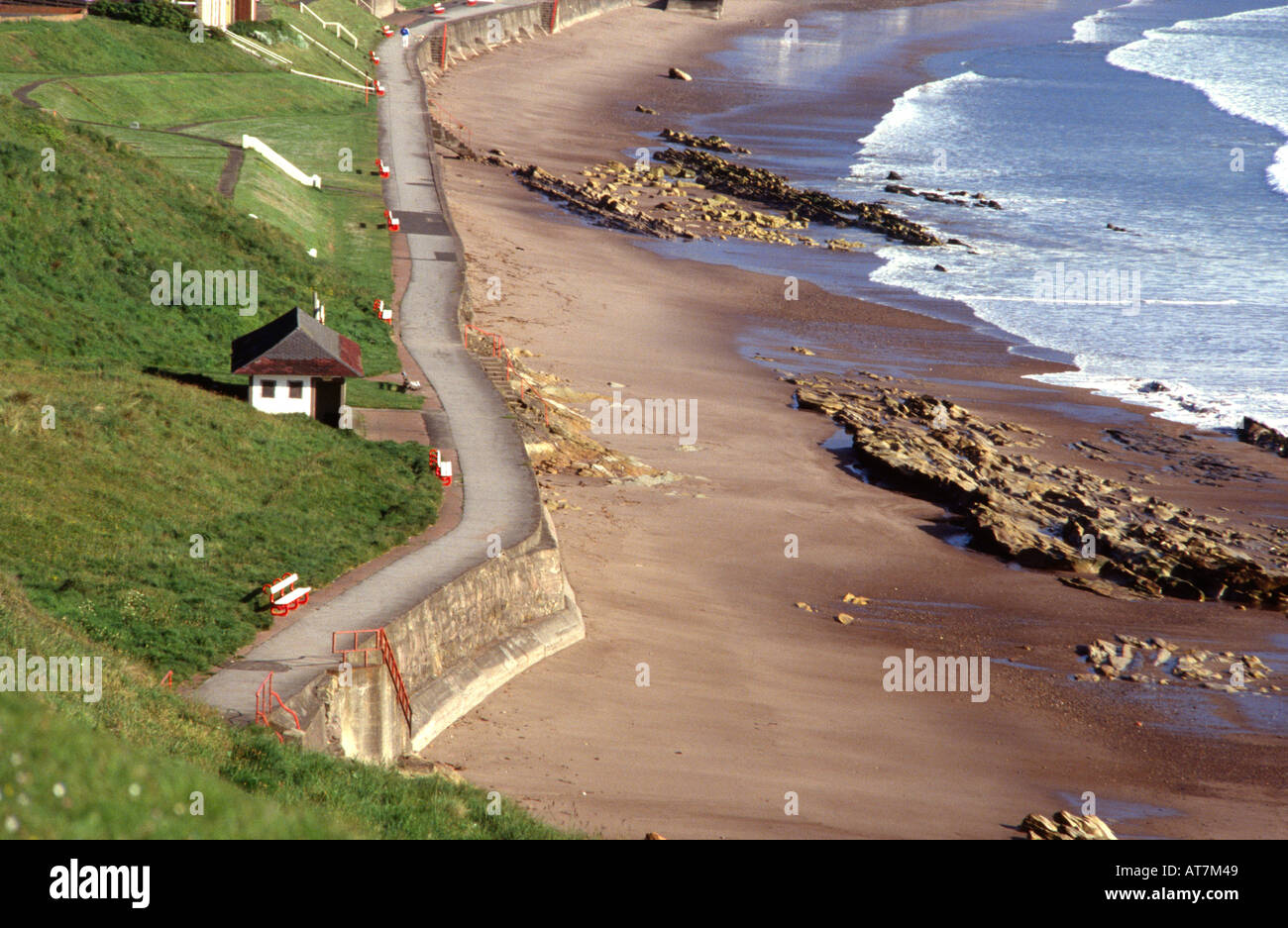 Promenade at Spittal, Northumberland Stock Photo - Alamy