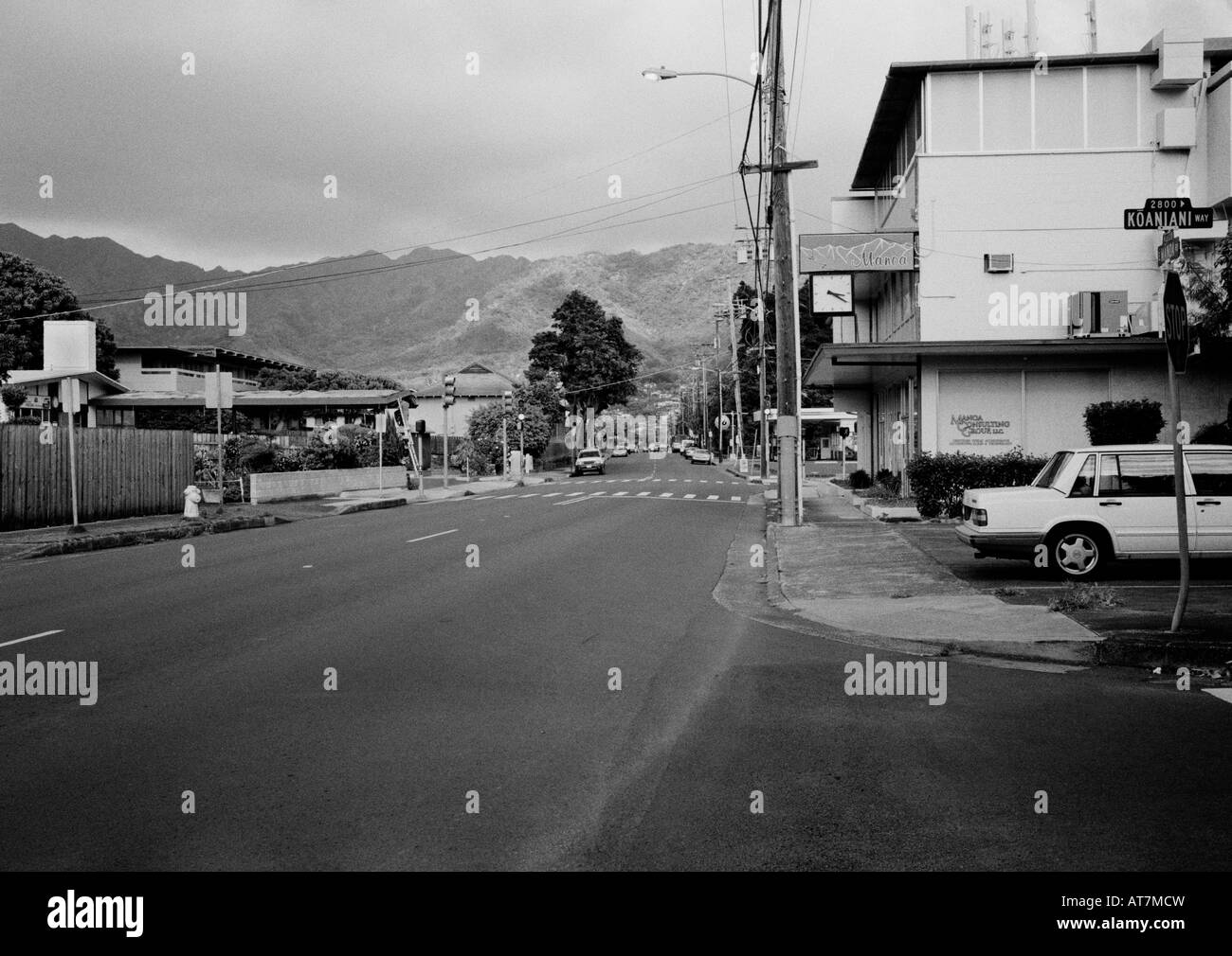 Road leading into Manoa Valley Hawaii Stock Photo - Alamy